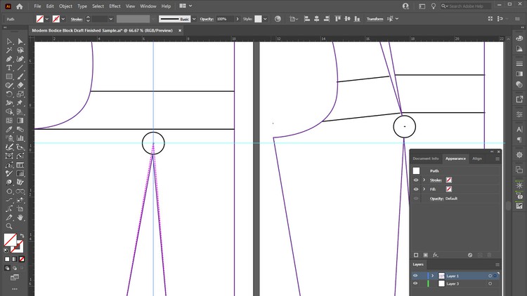 Draft a Basic Bodice Block Using Adobe Illustrator - EAD